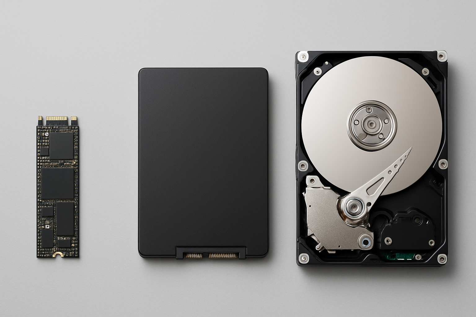 NVMe Vs SATA SSD Vs HDD Full Speed And Price Comparison 2026 NVMe Vs SATA SSD Vs HDD Full Speed And Price Comparison 2026